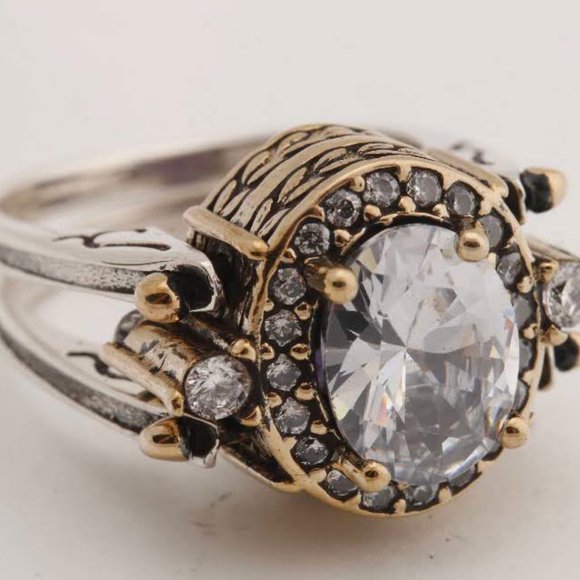 Handmade | Jewelry | Twoinone Ring With Emerald And White Topaz | Poshmark